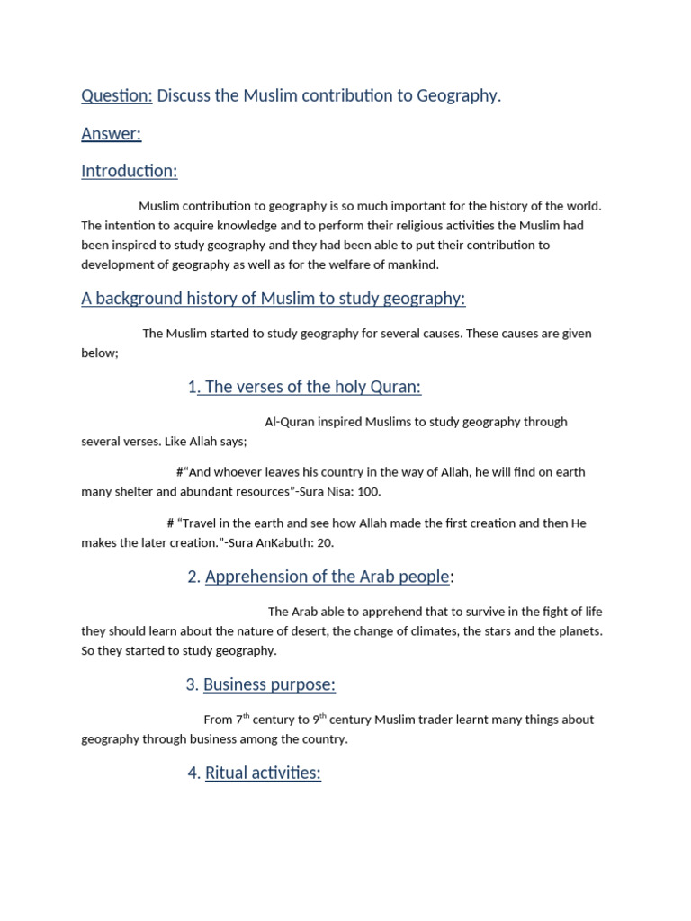 Geography | PDF | Geography | Quran