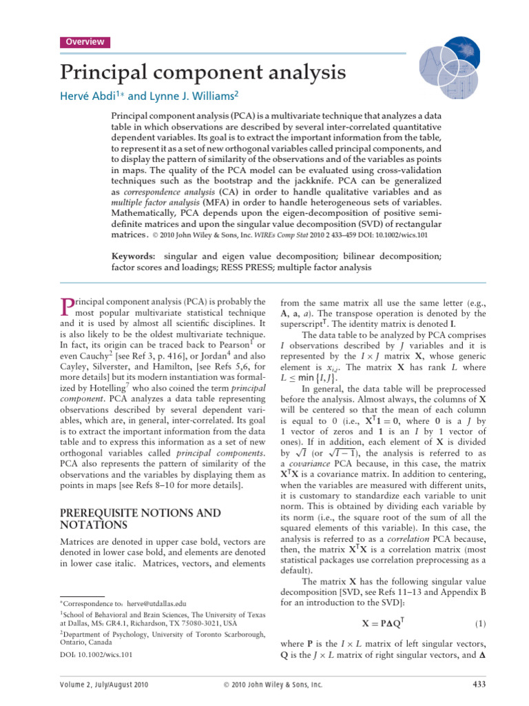 Principal Component Analysis | PDF | Principal Component Analysis ...