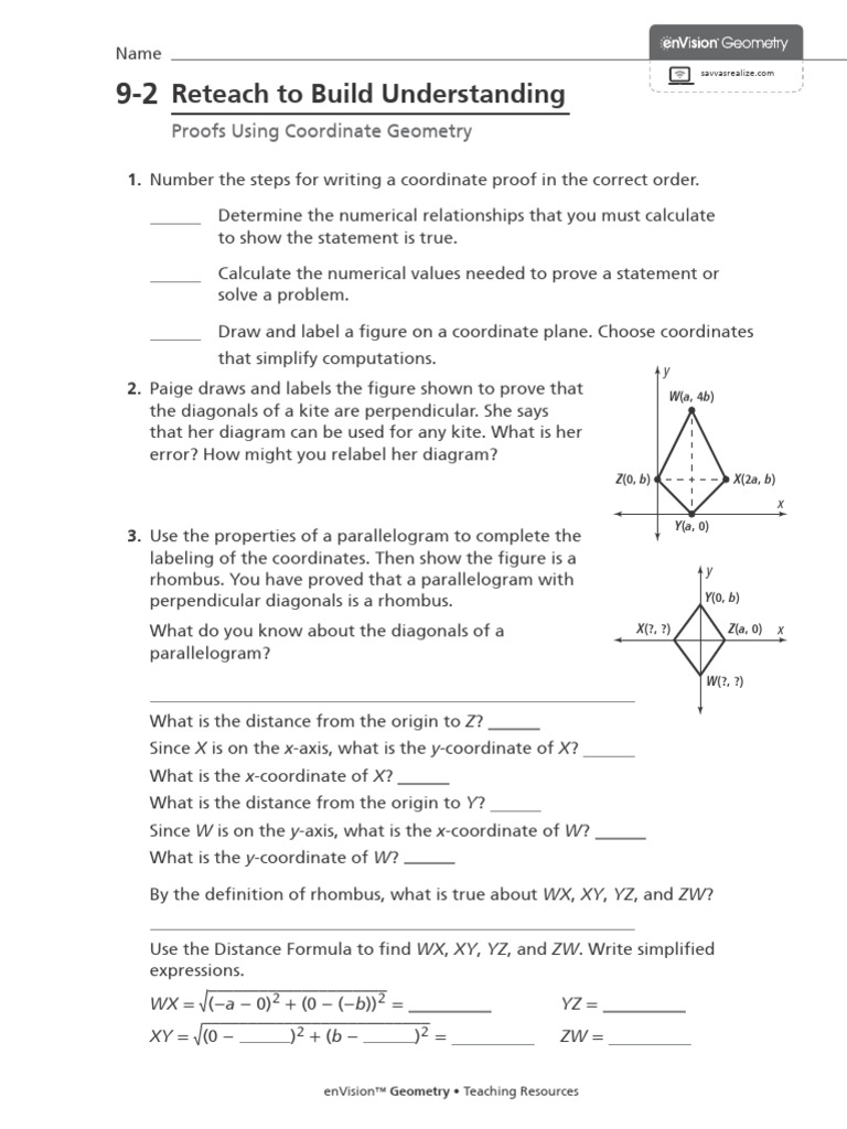 Coordinate Geometry Proofs Guide | PDF | Cartesian Coordinate System ...