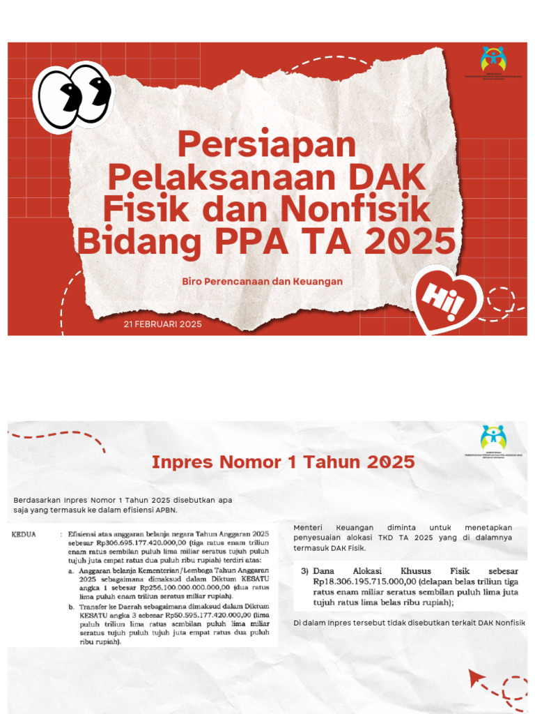 Kemen Pppa_ppt Pelaksanaan Dak Ppa 2025 21022025 | PDF
