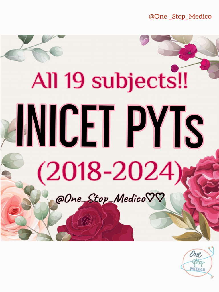 INICET PYTs (2018-2024) | PDF