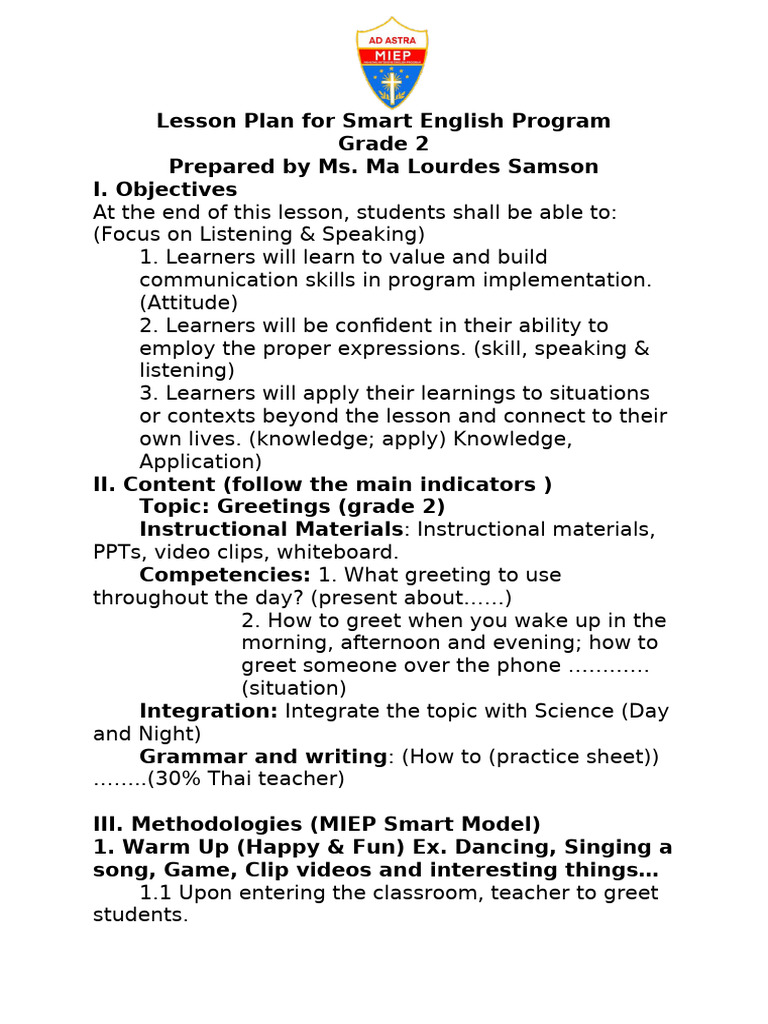 Lesson Plan Sample - Bilingual-1 | PDF | Learning | Teachers