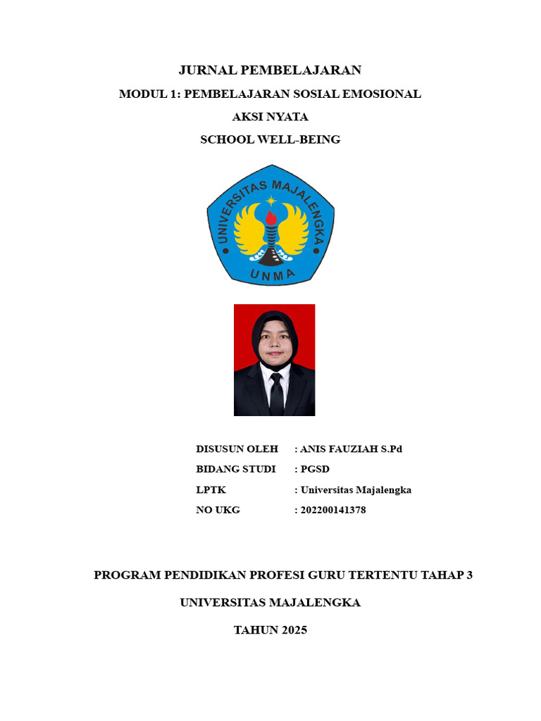 Anis Fauziah_202200141378_pembelajaran Sosial Emosional Aksi Nyata School Well-being | PDF