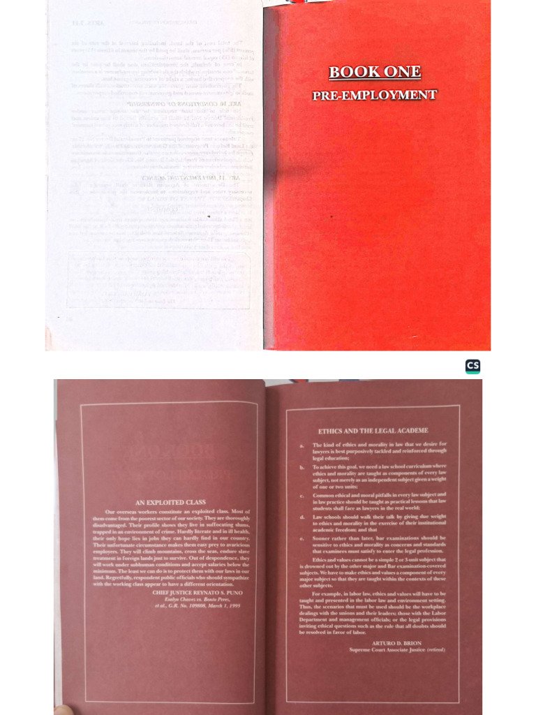 Labor (Azucena) - Book 1 - PRE - Employment PART 2 | PDF