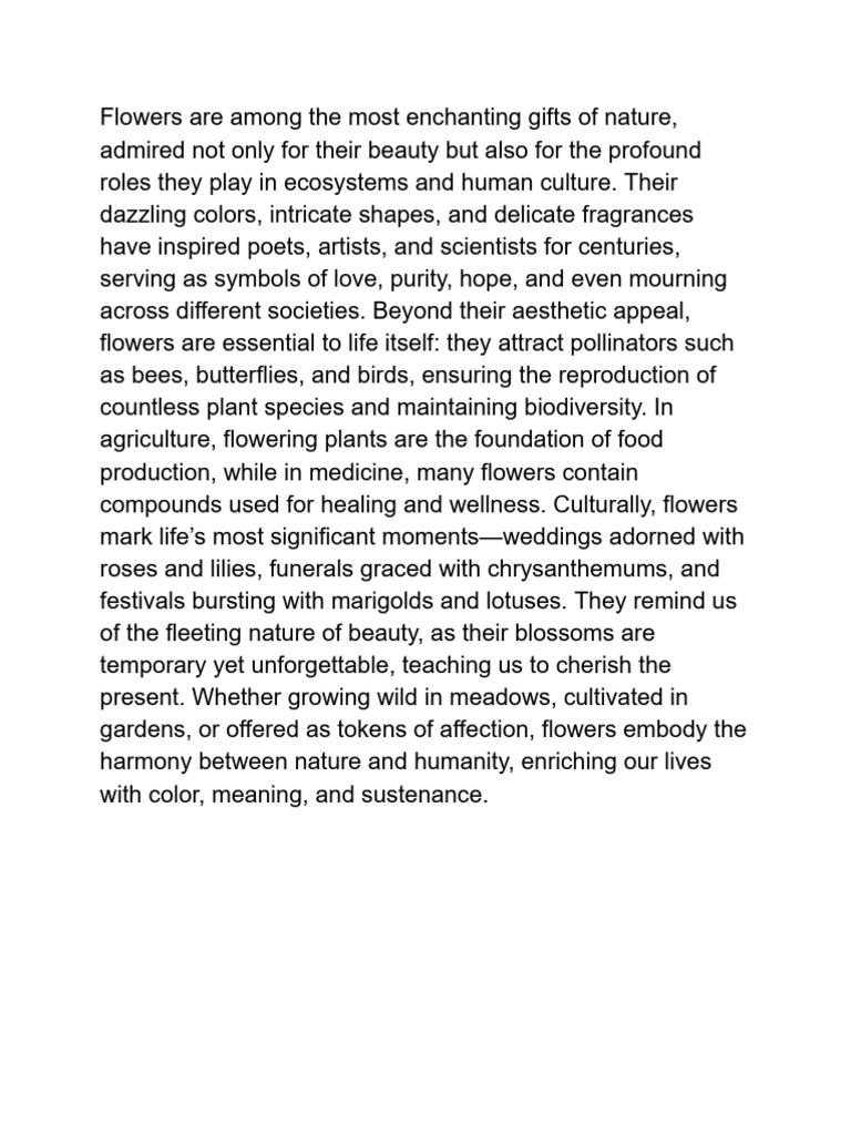 Flower Essay Om Spring - Google Docs | PDF