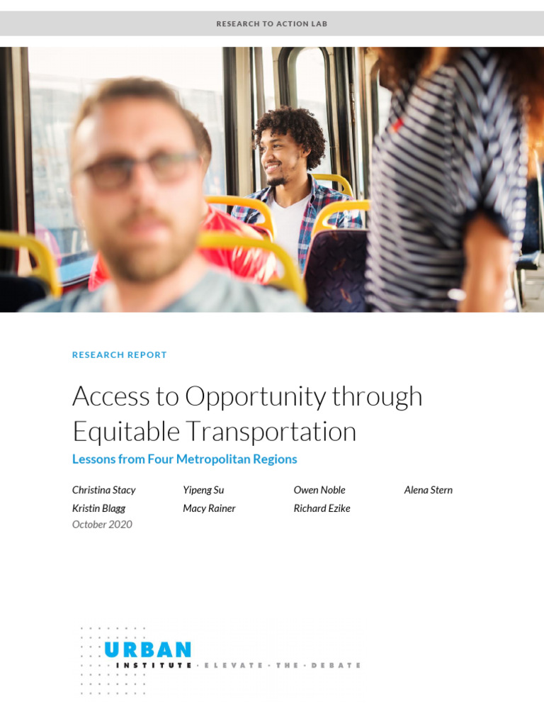 Equitable Transportation Access Insights | PDF | Public Transport | Air ...