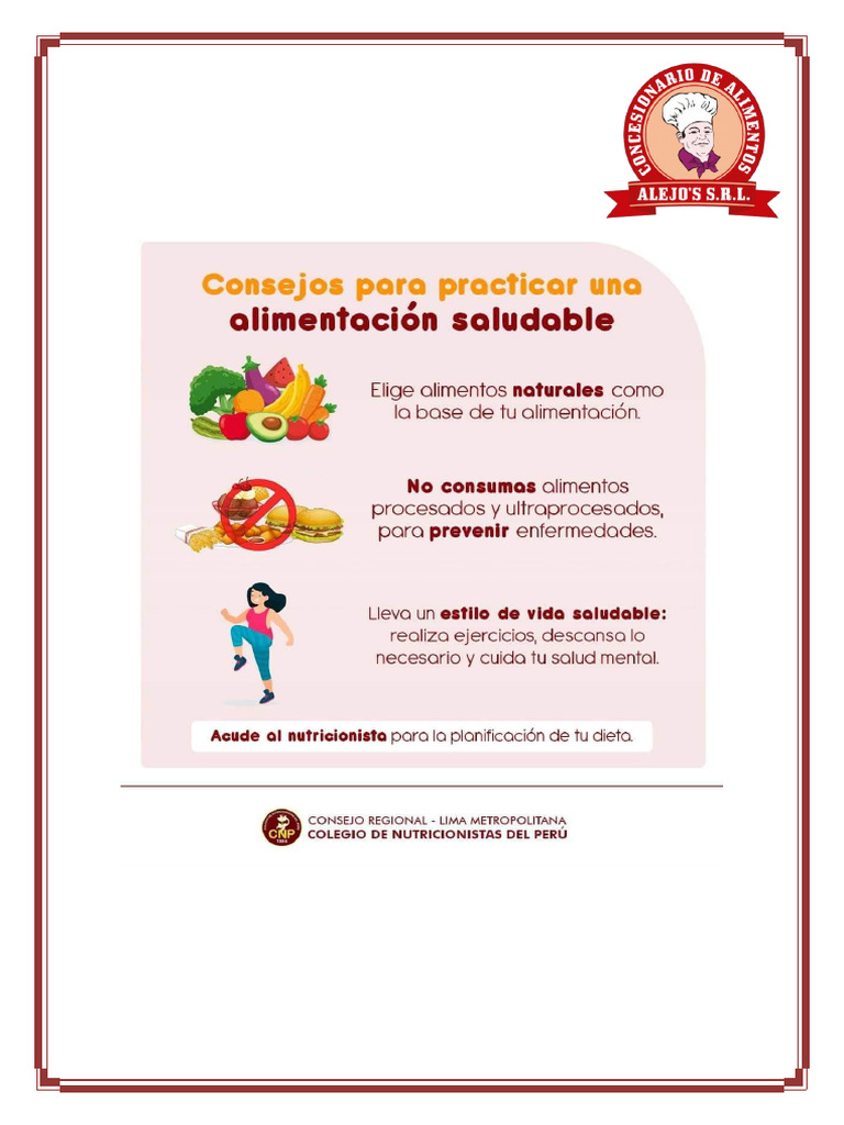 Tip 48 - Consejos para Practicar Una Alimentacion Saludable | PDF