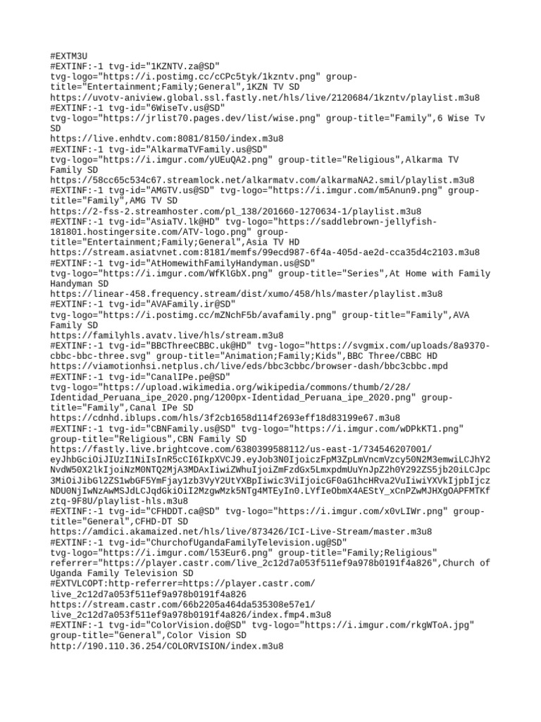 M3U Playlist for Family and Entertainment TV | PDF | Safari (Web ...