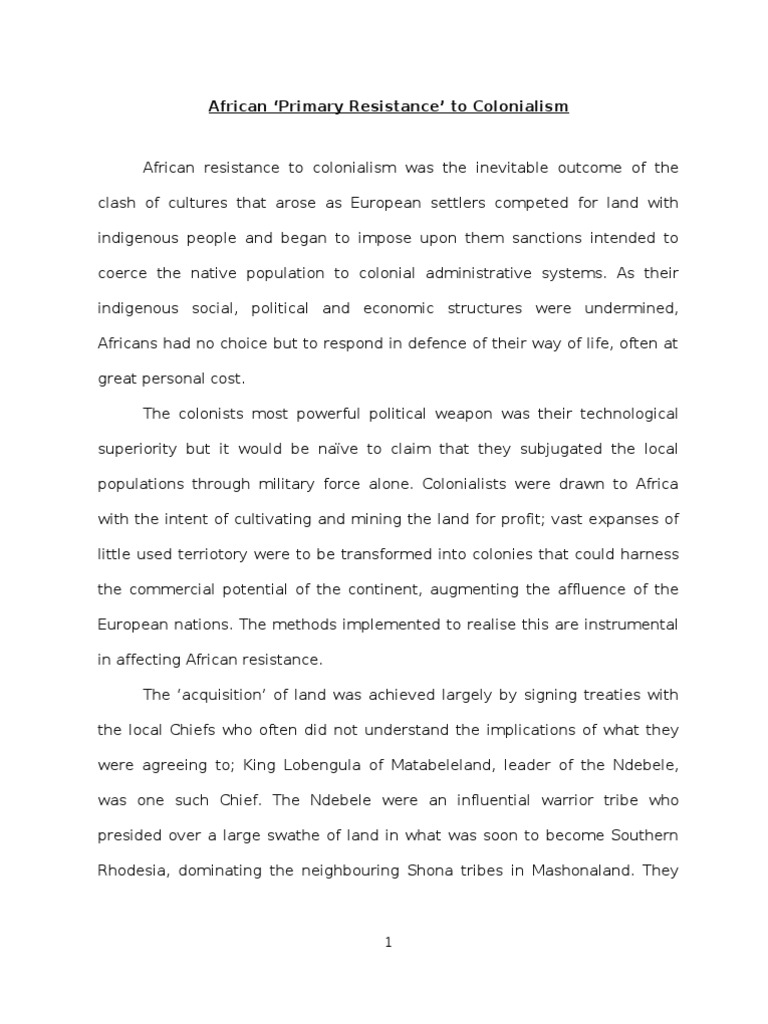 African Resistance to Colonial Rule | PDF | Colonialism