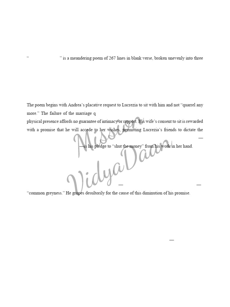 Andrea Del Sarto Browning-1 | PDF | Divine Comedy