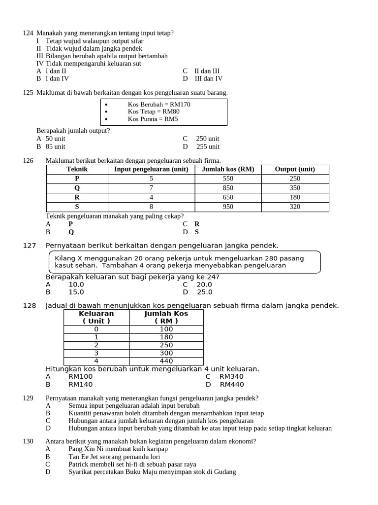 Kuiz Eko Bab 4 | PDF