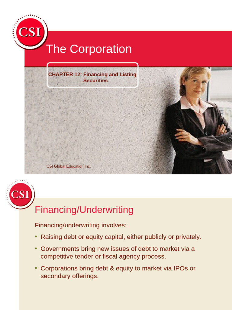 CSC Ch12 - Financing and Listing Fall 2020 | PDF | Initial Public ...