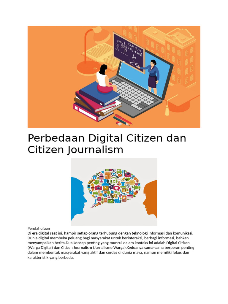 Perbedaan Digital Citizen Dan Citizen Journalism | PDF
