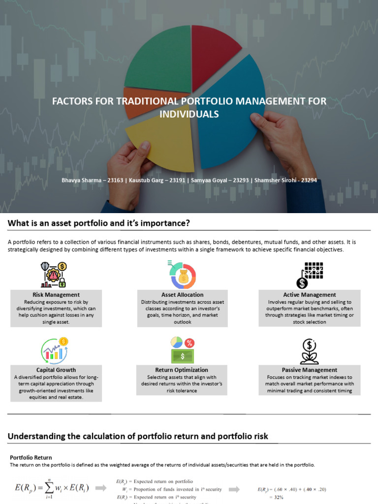 Key Factors in Portfolio Management | PDF | Financial Risk | Modern ...