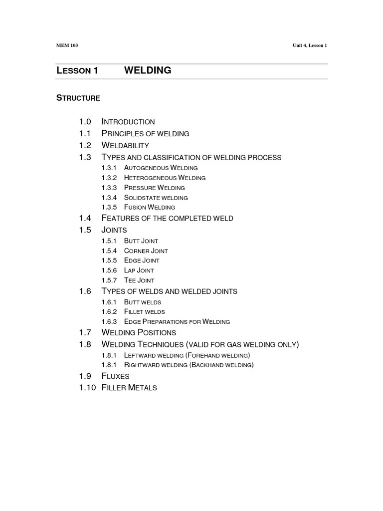Welding Processes and Techniques Guide | PDF | Welding | Construction