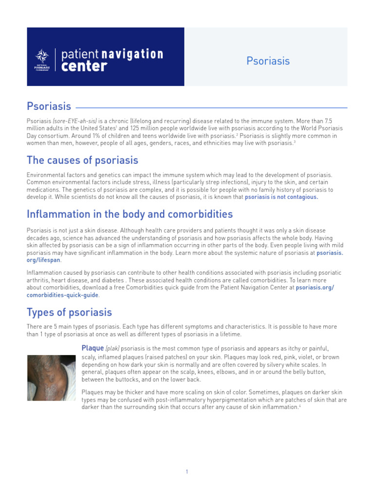 Understanding Psoriasis: Types and Treatments | PDF | Psoriasis ...