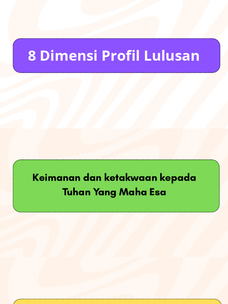 8 Dimensi Profil Lulusan | PDF