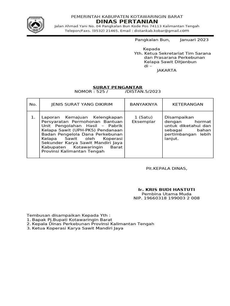 Surat Pengantar Dinas Uph | PDF
