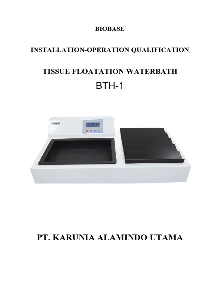 Kualifikasi Instalasi Waterbath BTH-1 | PDF