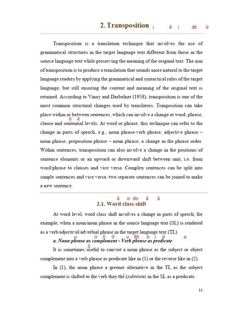 Transposition | PDF