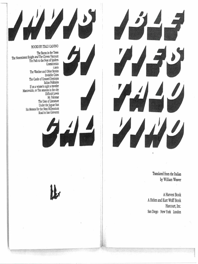 Invisible Cities Reading | PDF