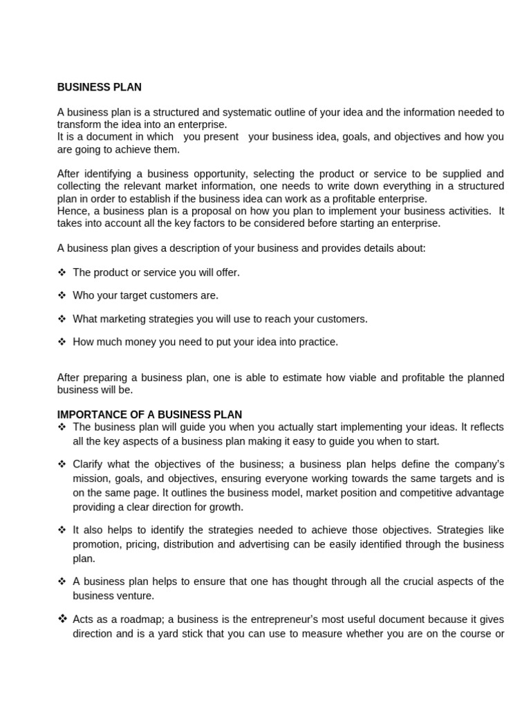 Business Plan - Lesson 1... Notes ... November | PDF | Business | Economies