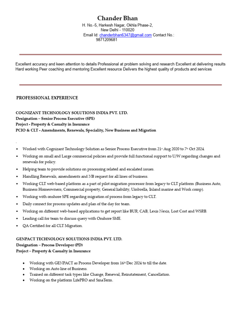 Chander CV 2025 Updated | PDF | Business