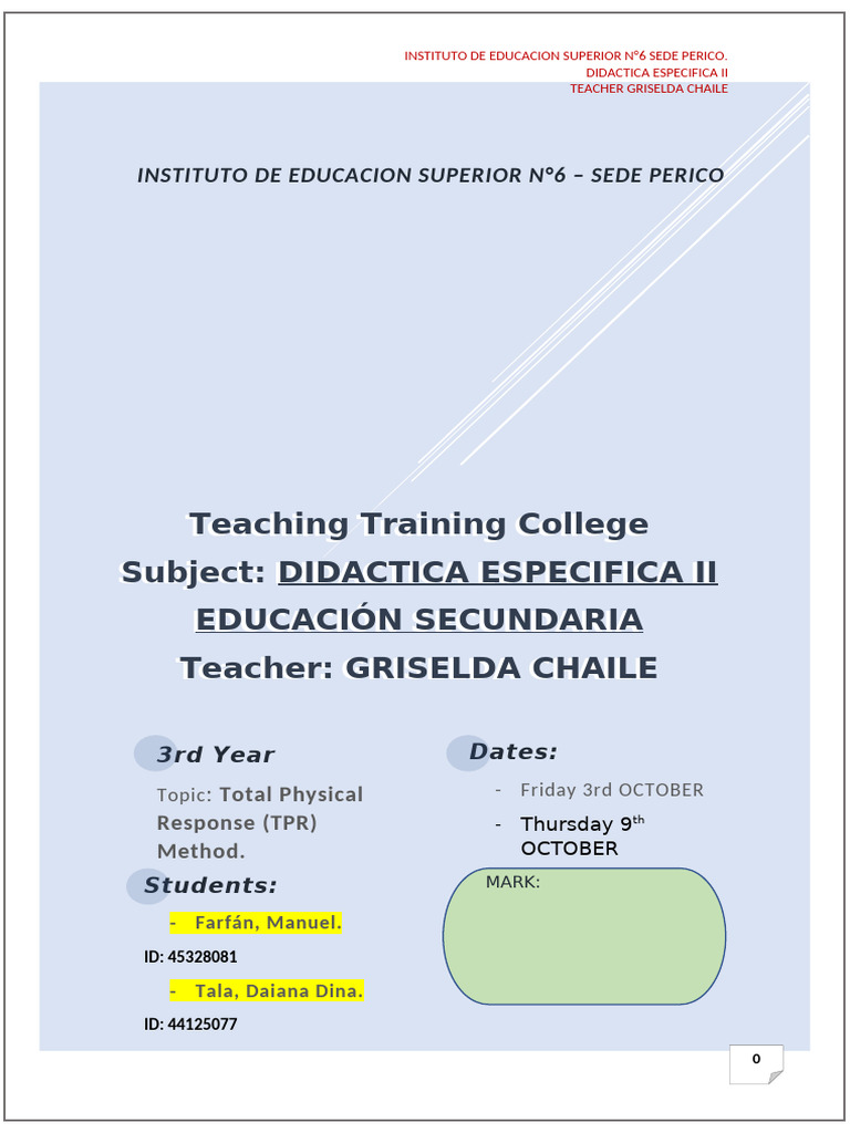 TPR MEYTHOD SUMMARY | PDF | Behavior Modification | Communication
