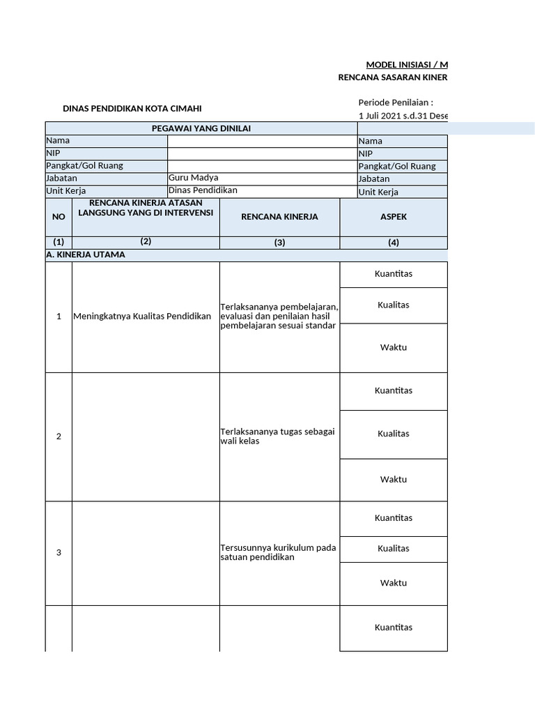 Contoh SKP Guru Jul-Des 21 | PDF
