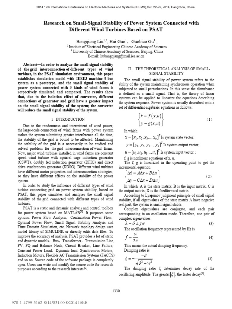 Research On Small-Signal Stability of Power System Connected With | PDF ...