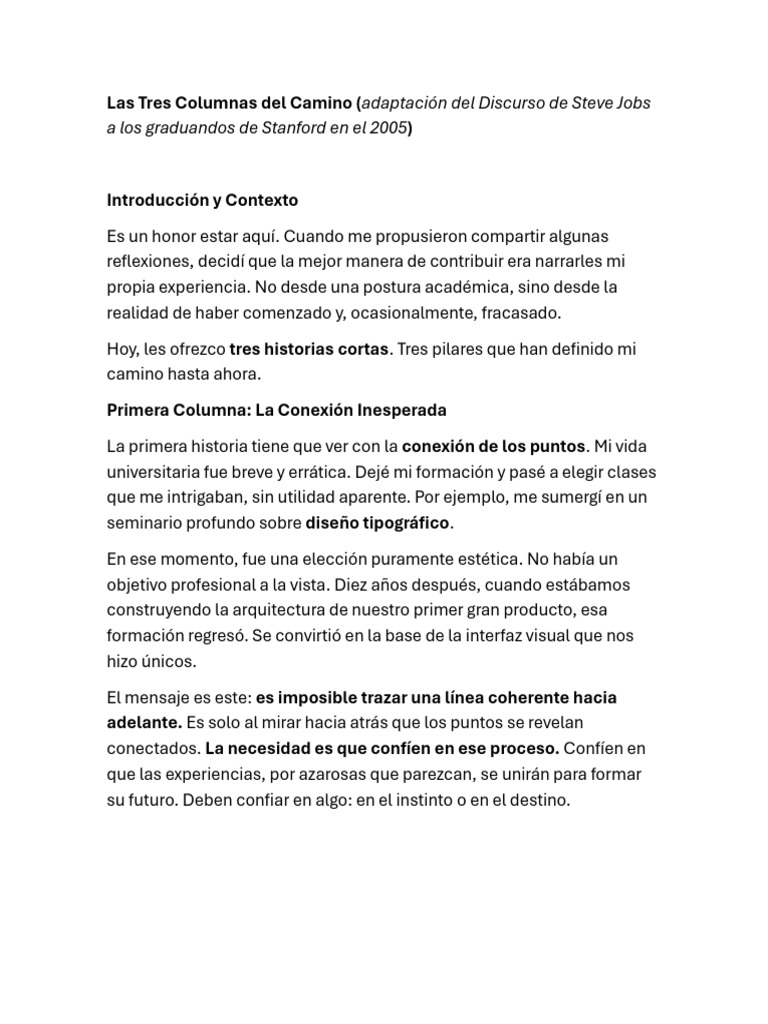 Tres Lecciones de Vida de Steve Jobs | PDF