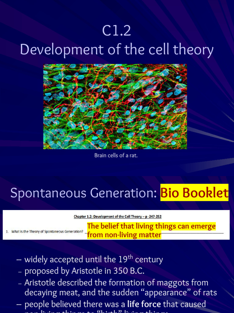 Evolution of Cell Theory Explained | PDF | Louis Pasteur | Life Sciences