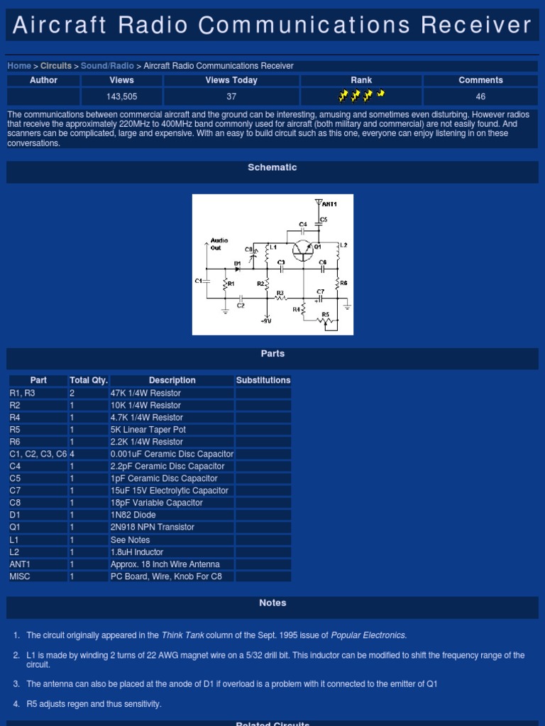 Aircraft Radio Communications Receiver | PDF | Amplifier | Radio