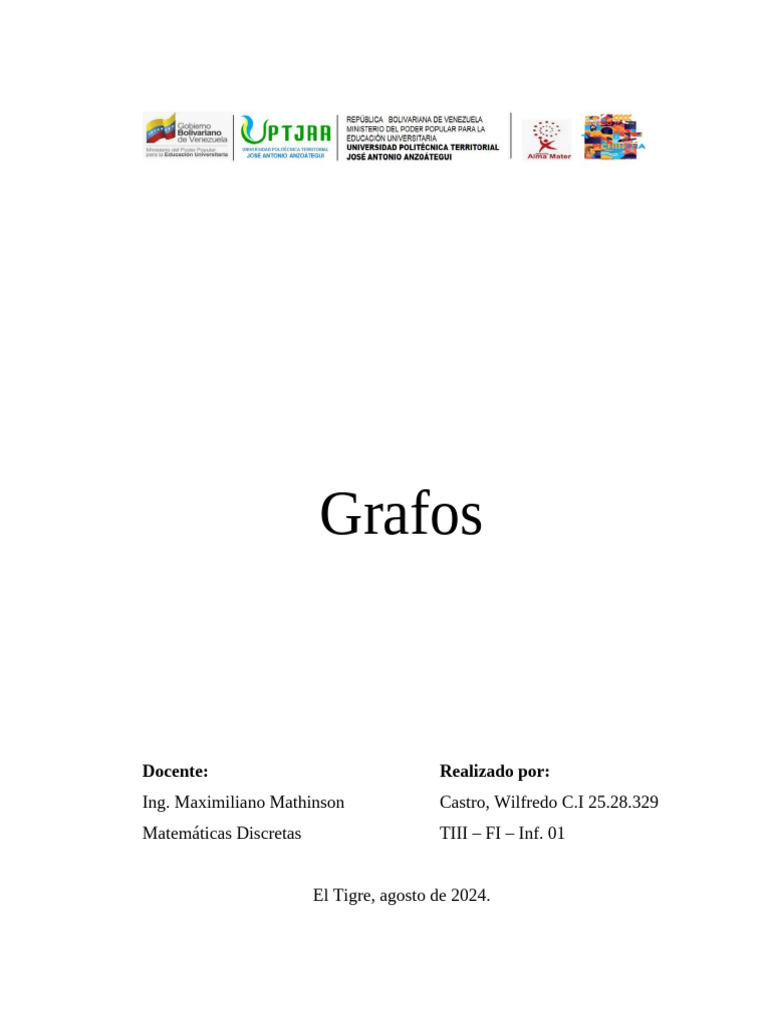 GRAFOS | PDF | Teoría de grafos | Matemáticas discretas