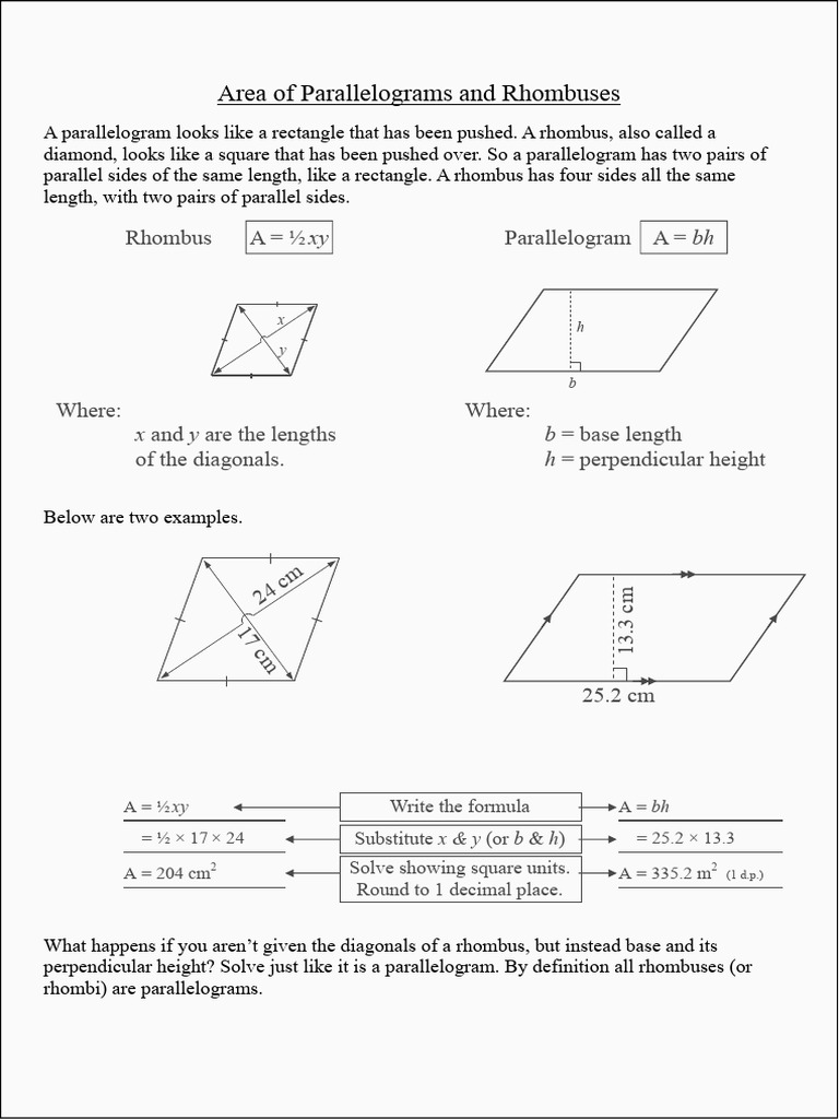 FF Parallelograms and Rhombuses | PDF | Euclid | Euclidean Geometry