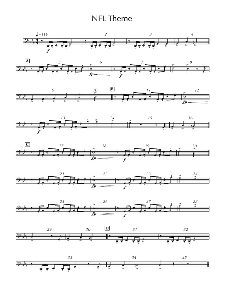 NFL Theme Lead Sheet | PDF