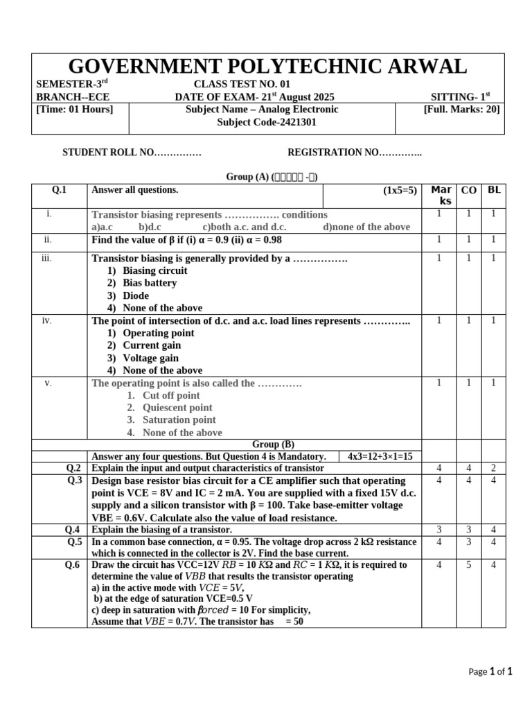 Subject-Lic, 4th Semester Ece | PDF | Transistor | Computer Engineering