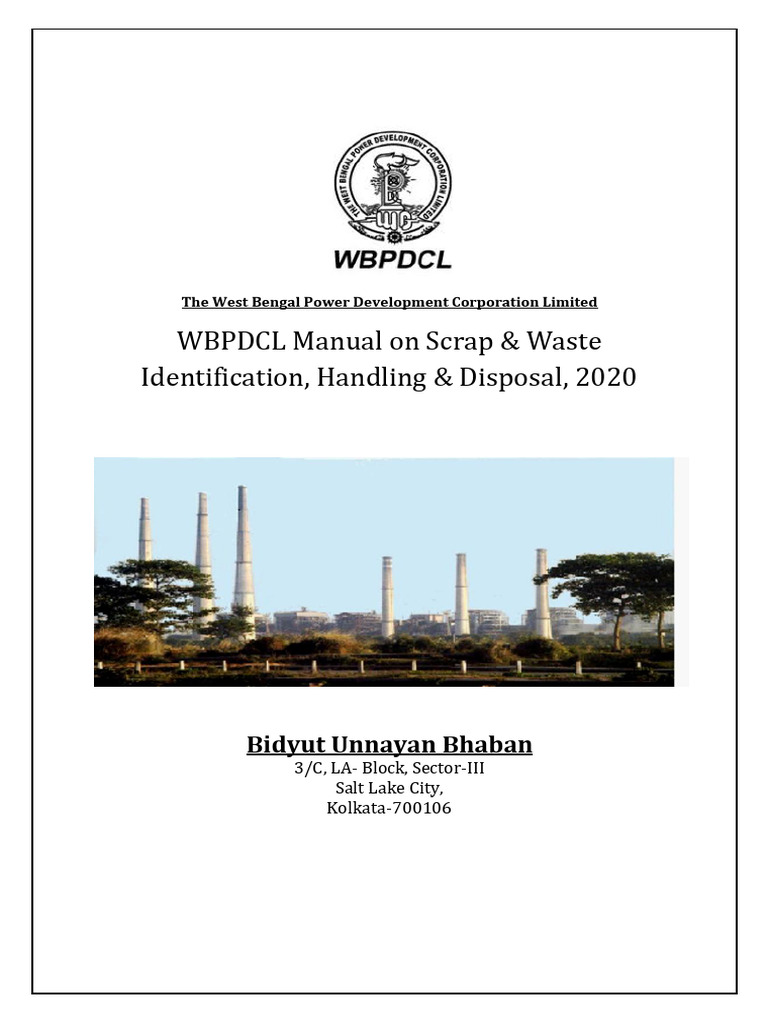 WBPDCL Scrap & Waste Management Manual | PDF | Metals | Electronic Waste