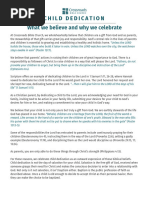 Baby Dedication Ceremony Script | PDF | Jesus | Prayer