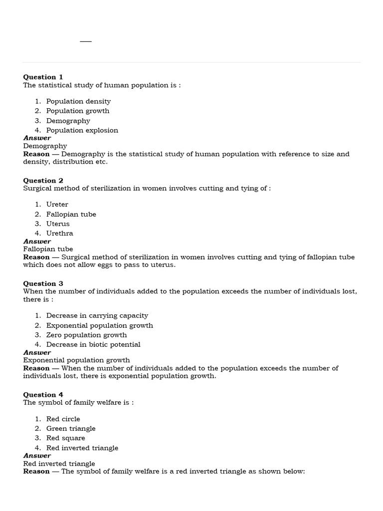 Population Growth and Family Welfare Insights | PDF | Human Reproduction