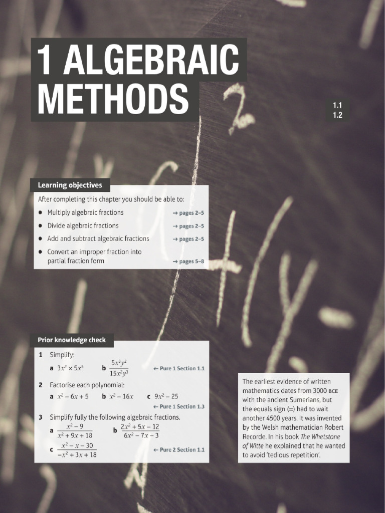 Algebraic Methods | PDF