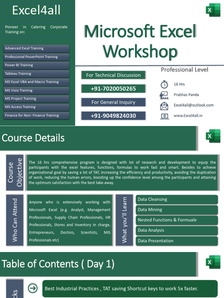Advanced Excel Training | PDF | Microsoft Excel | Software