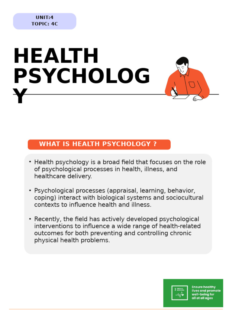 Unit 4C Health Psych Overview | PDF | Health Psychology | Well Being