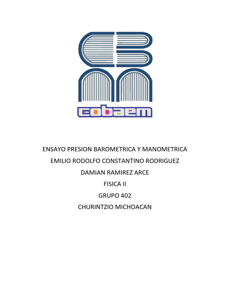 Presión Barométrica | PDF | Altímetro | Presión atmosférica
