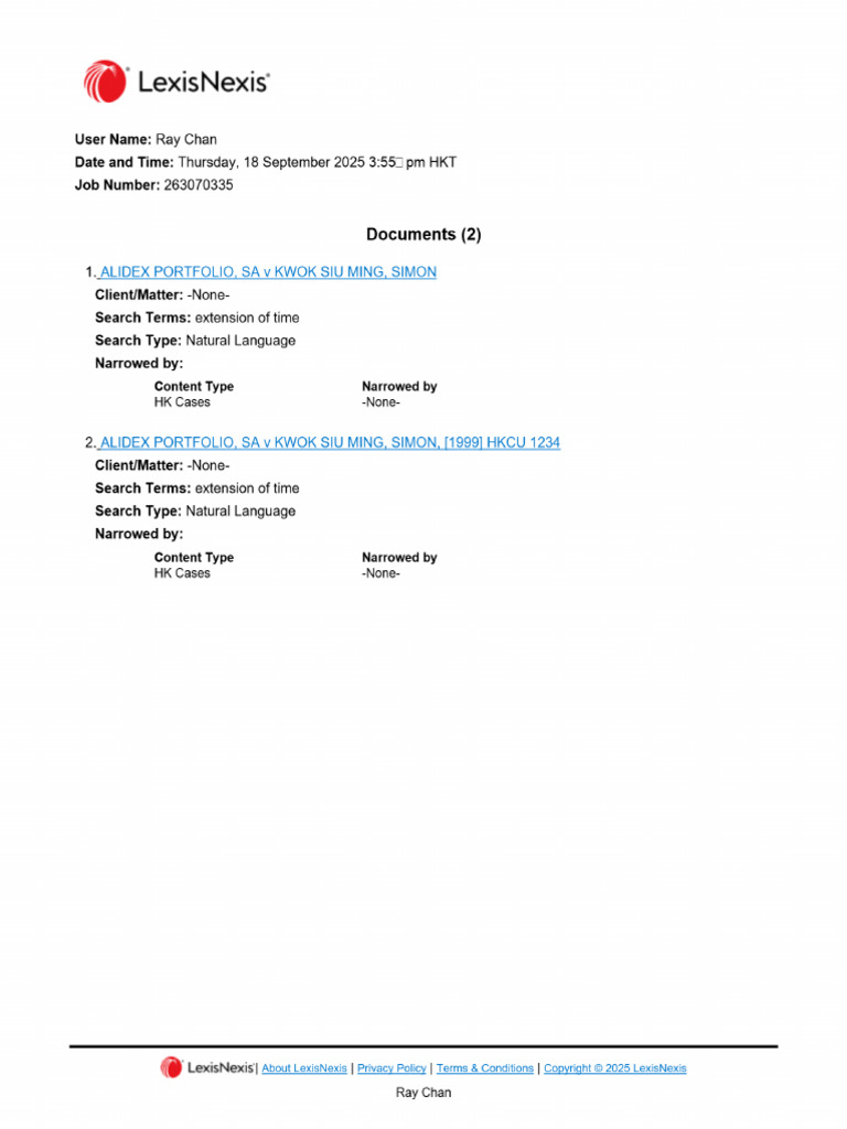 Alidex Portfolio, Sa V Kwok Siu Ming, Simon | PDF