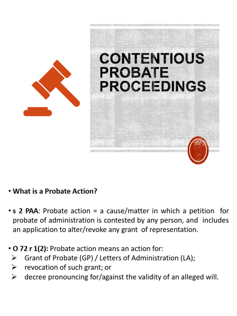 Understanding Probate Actions Explained | PDF | Probate | Will And ...