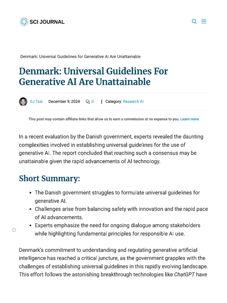 Universal Guidelines For Gen AI | PDF