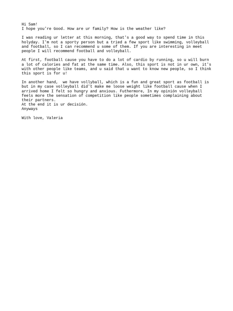 Hi Sam! | PDF