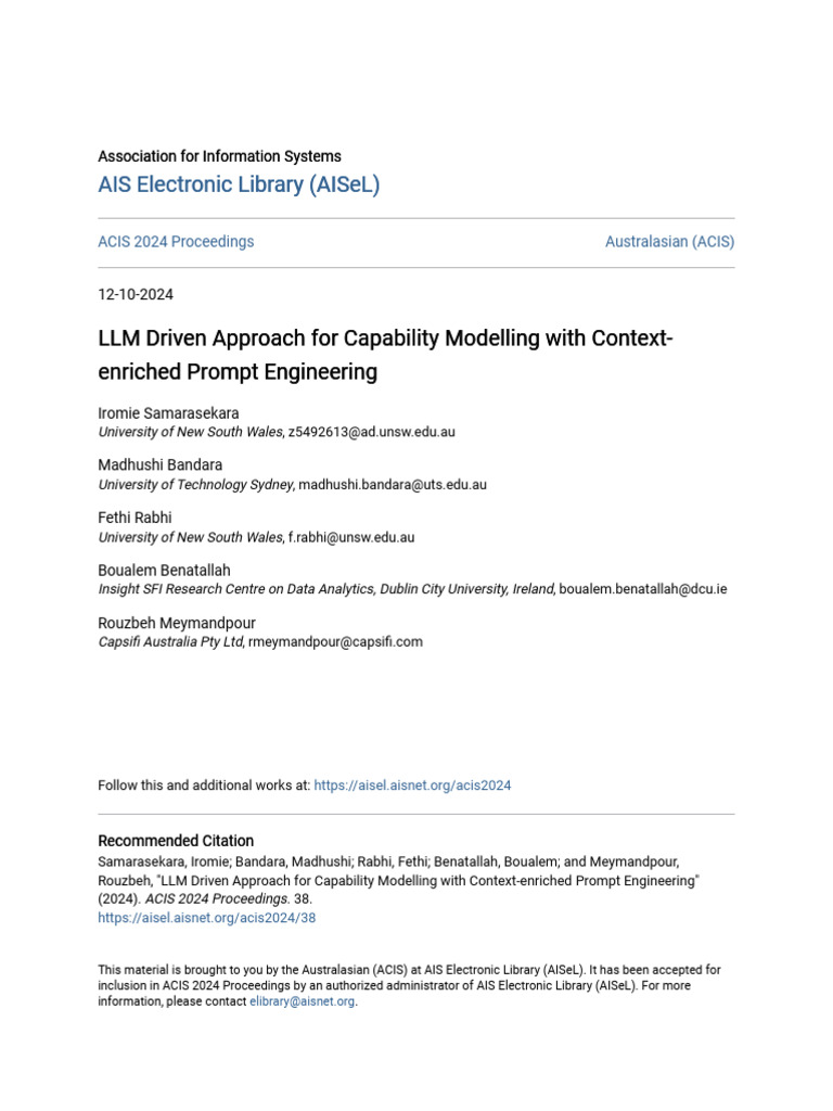 LLM Driven Approach For Capability Modelling With Context-Enriche | PDF ...
