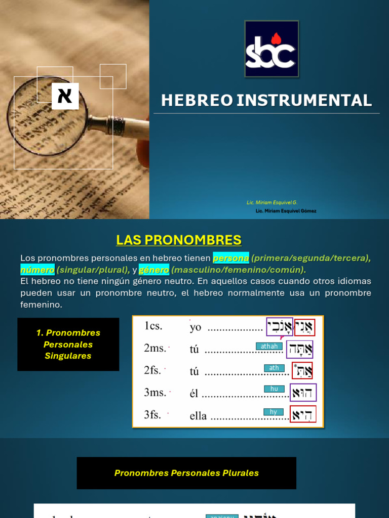 Los Pronombres - Estudiante | PDF